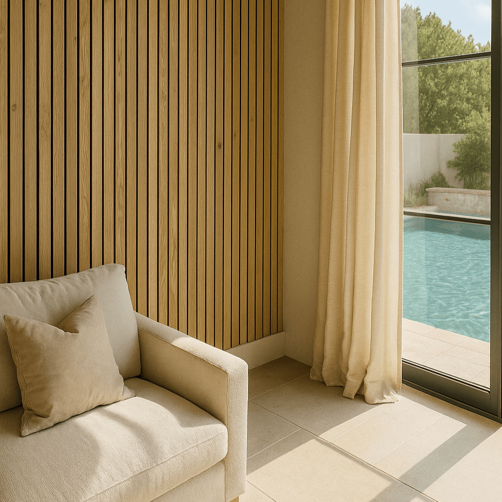 Ultralight Wood Slat Acoustic Wall Panels - Flexible for curved walls