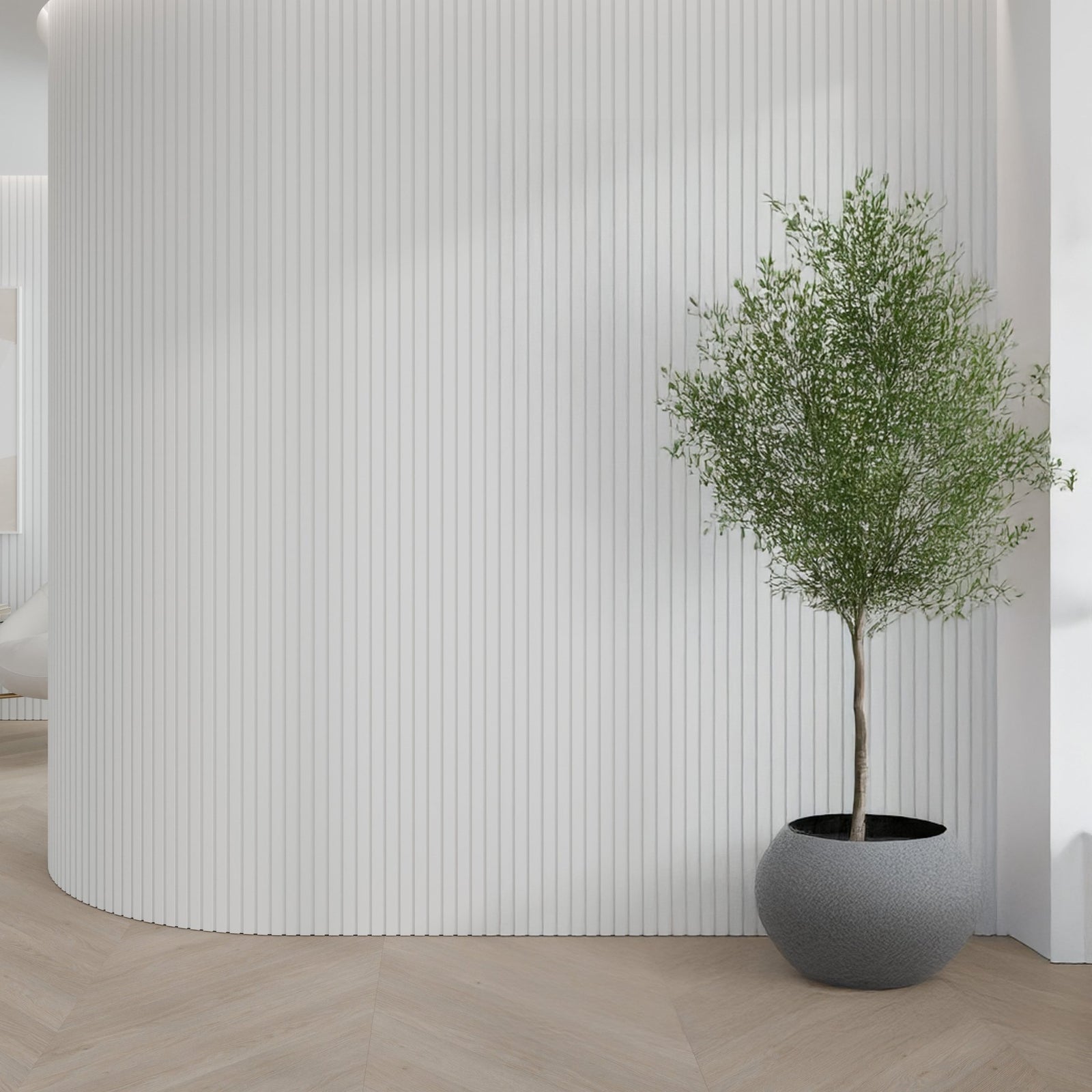 Paintable 106" 9ft Slat Paint-Ready Fluted Wall Panels – Primed MDF Panels