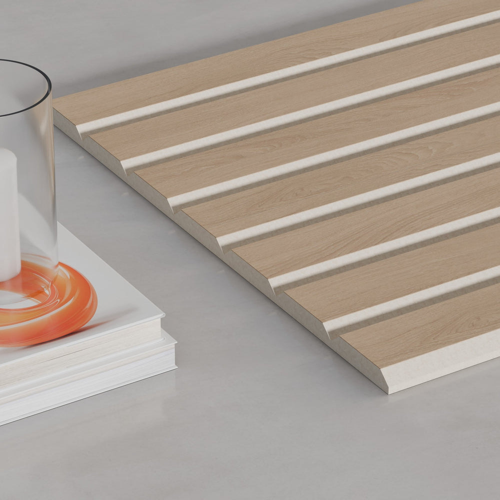 Wood Slat Acoustic Panels made with real natural Oak and Walnut finishes