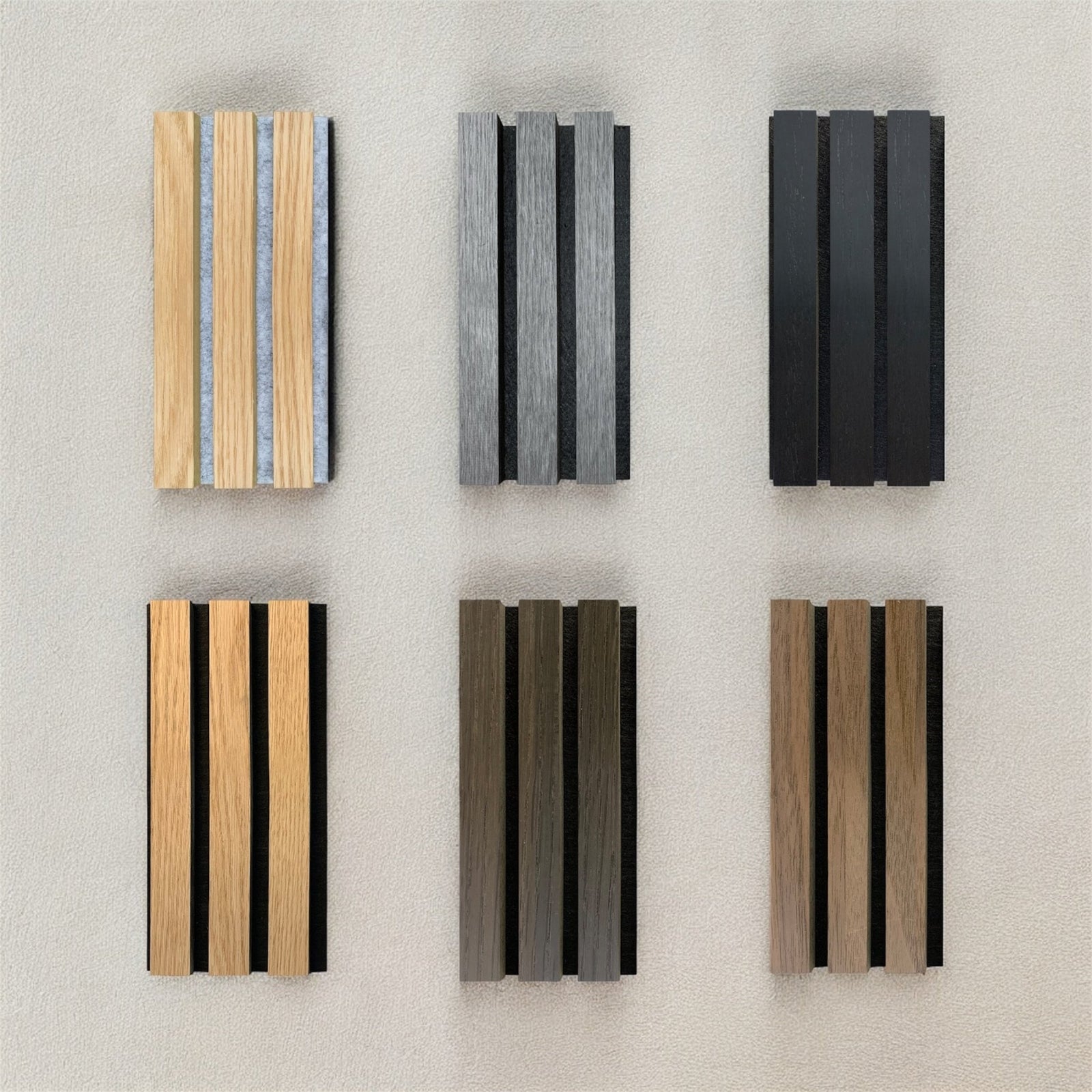 Wood Slat Acoustic Panel Samples