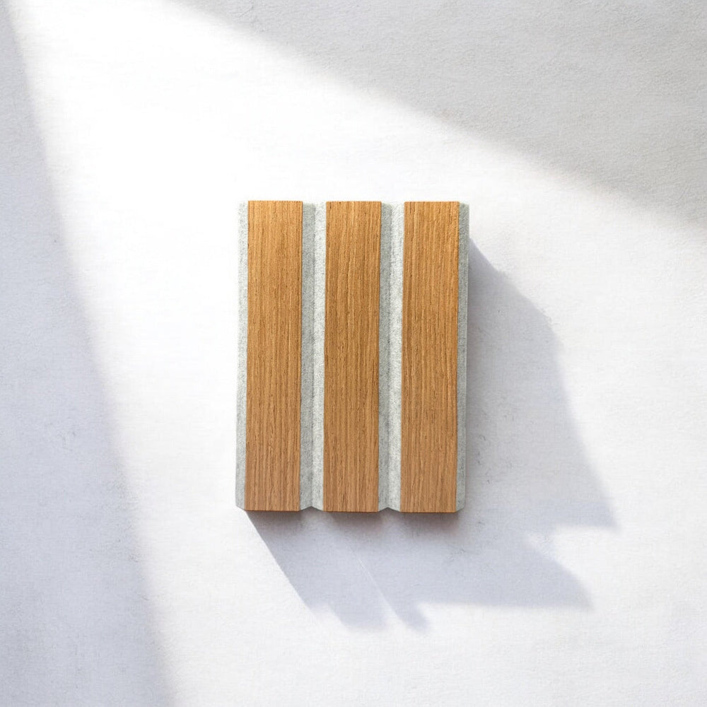 Ultralight White Oak, Grey Felt Wood Slat Sample - Quality Touch & Feel ...
