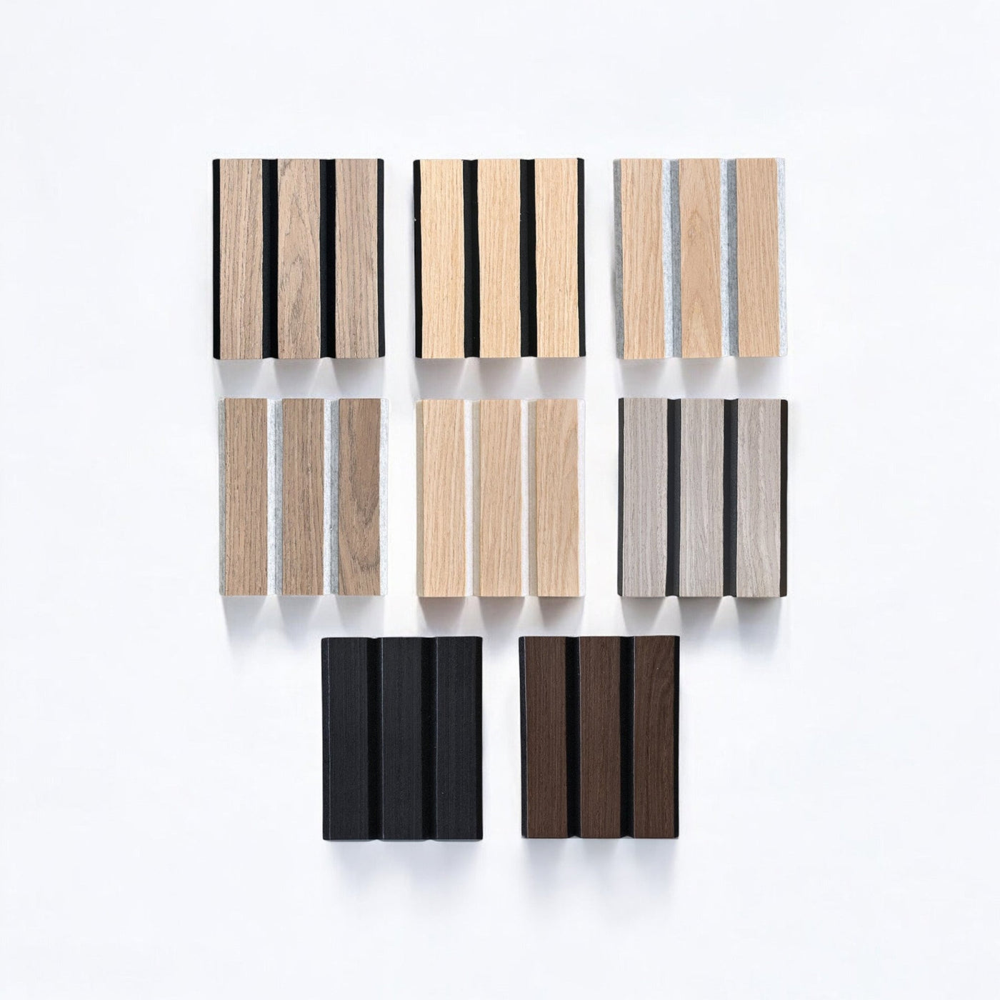 ULTRALIGHT Wood Slat Acoustic Sample Kit in 5 Natural Luxe Wood Colors