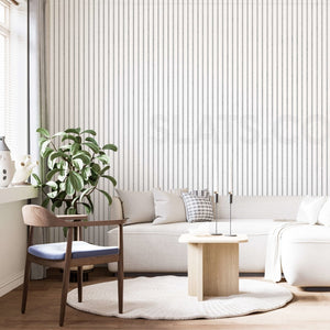 Sustainable Diamond White Real Wood Wall Panels - Stylish & Modular