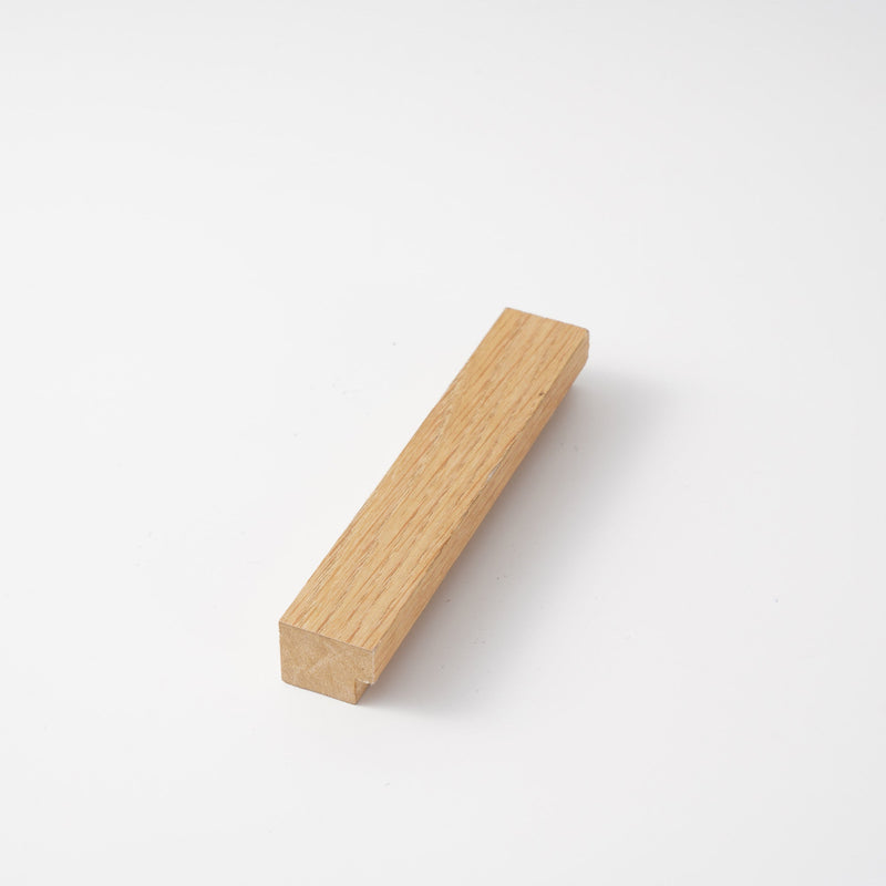 Wood Slat Acoustic Panel End Piece in White Oak